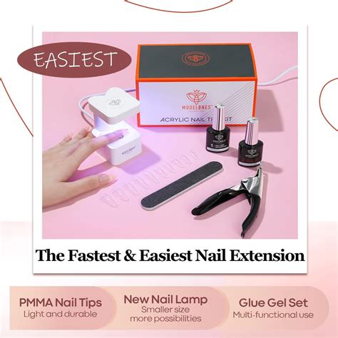 Gel X Nail Kit 500pcs Almond Tips 4in1 Nail Glue Gel Nails Tips