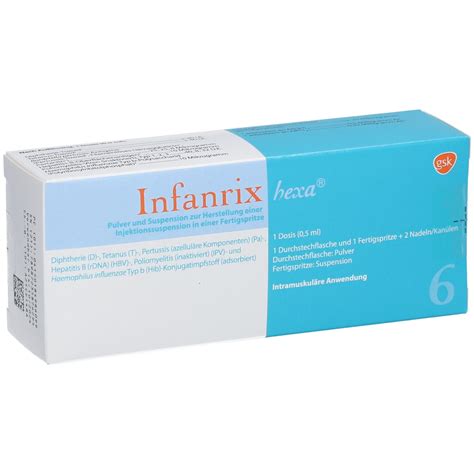 Infanrix Hexa Fertigsprplvususpzheinjsusp 1 St Mit Dem E
