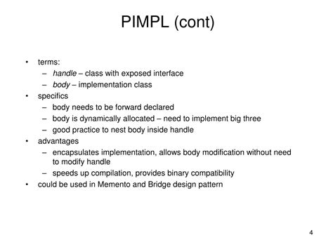 PPT Nested Class Implementation PIMPL Idiom Encapsulation PowerPoint Presentation ID