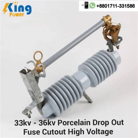 33kv 36kv Porcelain Drop Out Fuse Cutout High Voltage King Power