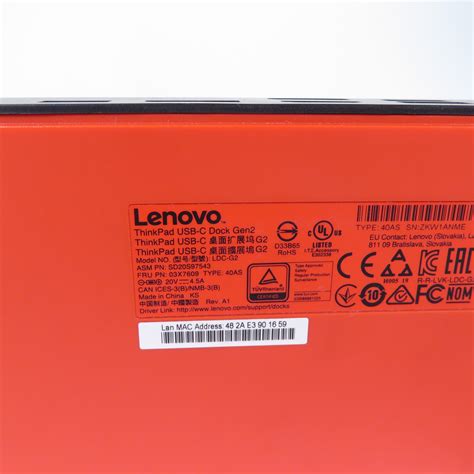 Lenovo Thinkpad Usb C Dock Gen Ldc G Laptop Docking Station