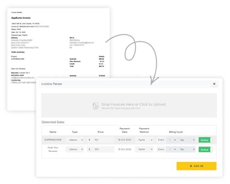 invoice parser subshero