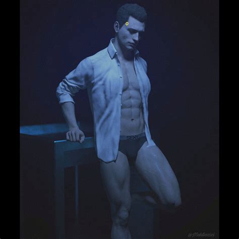 Rule 34 3d 3d Artwork 3d Model Abs Android Brown Eyes Brown Hair Connor Detroit Become