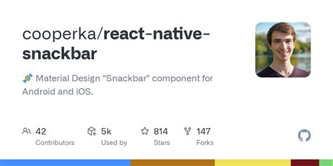 Github Cooperkareact Native Snackbar Candy Material Design Snackbar Component For