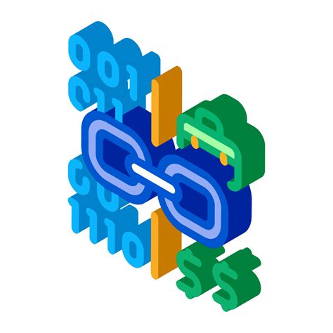 Linking Binary Code To Money Isometric Icon Vector Illustration Linking Binary Code To Money Isometric Icon Vector Illustration