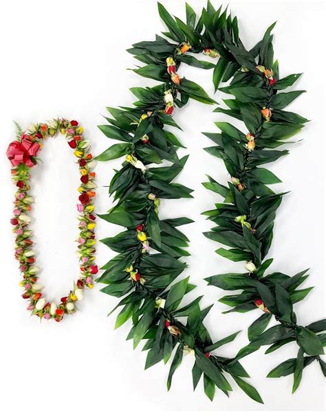 Deluxe Rosebud Wedding Lei Set Hawaii Flower Lei