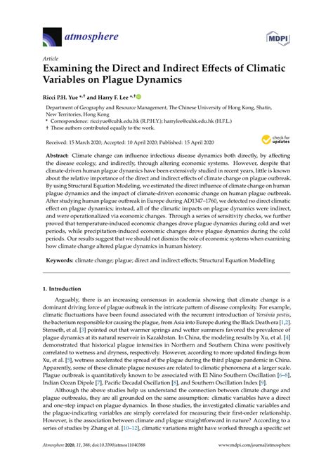 Pdf Examining The Direct And Indirect Effects Of Climatic Variables
