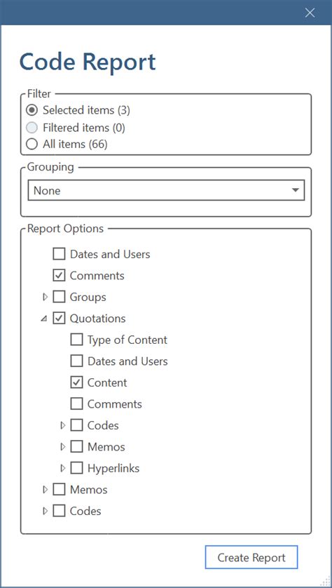 Example Reports ATLAS Ti Windows User Manual