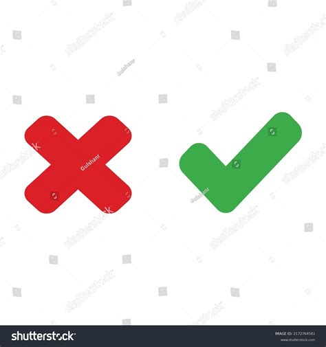 Check Wrong Icons Set Check Marks Stock Vector Royalty Free