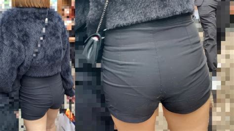 ホットパンツ履いたプリ尻ギャルのパンティーライン動画。 チラ見せガールズ