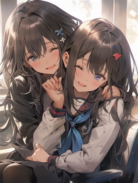 Two Cute Anime Best Friends