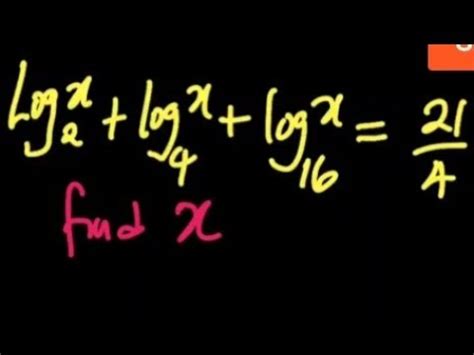 Logarithmic Equation YouTube
