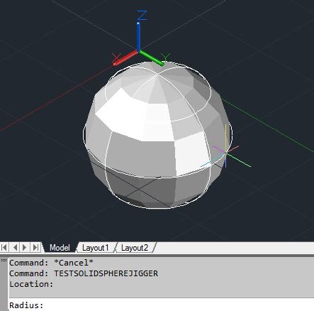 AutoCAD NET EntityJig Jig Solid Sphere Vs Solid3d CreateSphere