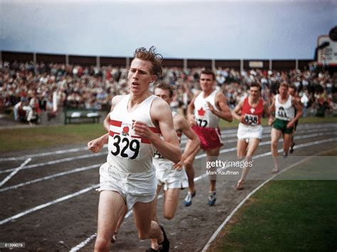 British Empire And Commonwealth Games Gbr Roger Bannister In Action