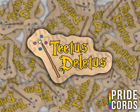 Teetus Deletus Trans Wizard Spell Lgbt Vinyl Sticker Transgender