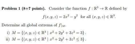 solved consider the function f r 3 ﻿r defined by