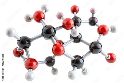 High Resolution 3d Model Of Glucose C6h12o6 A Detailed Chemical Structure Of This Essential
