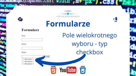 Formularze Pole Wielokrotnego Wyboru Typ Checkbox Multiple Choice Field Checkbox Type