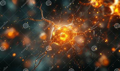 3d Model Of Neuron Cells With Synapses Firing Electrical Signals Showing The Complexity Of The