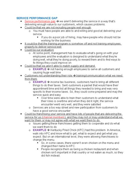 Service Performance Gap Lecture Service Performance Gap Service Performance Gap We Arent
