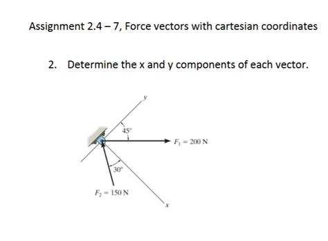 Solved 2 ﻿determine The X And Y Components Of Each Vector
