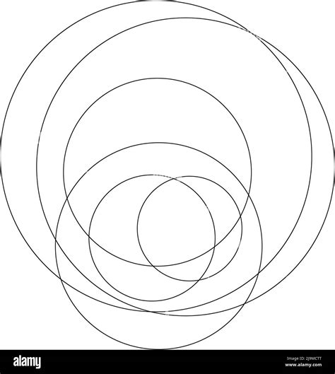 Random Circles Circular Rings Geometric Design Element Stock Vector Illustration Clip Art