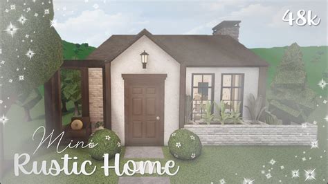 48k Mini Rustic House No Gamepass Bloxburg Speedbuild Youtube