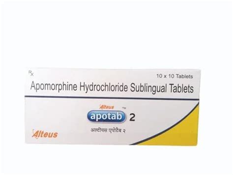 Apomorphine Hydrochloride Sublingual Apotab 2 Tablet At ₹ 299strip