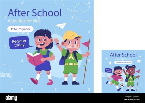 Hand Drawn After School Activities Template Vector Illustration Stock Vector Image And Art Alamy