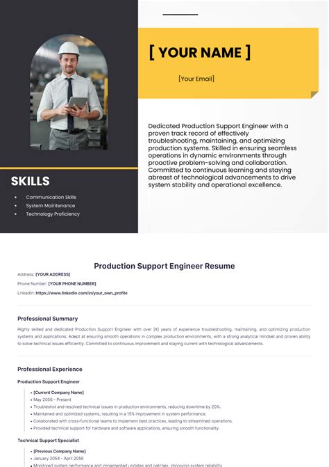 Free Support Specialist Resume Templates To Edit Online And Download