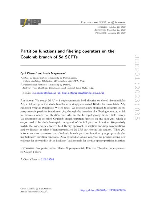 pdf partition functions and fibering operators on the coulomb branch