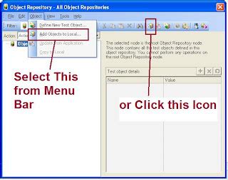 Quick Test Professional Tutorials Add Object To Local In Object Repository Of QTP