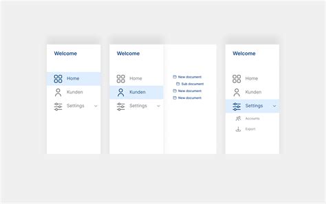 Sidebar Menu UI On Behance