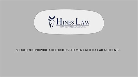 Should You Provide A Recorded Statement After A Car Accident Law