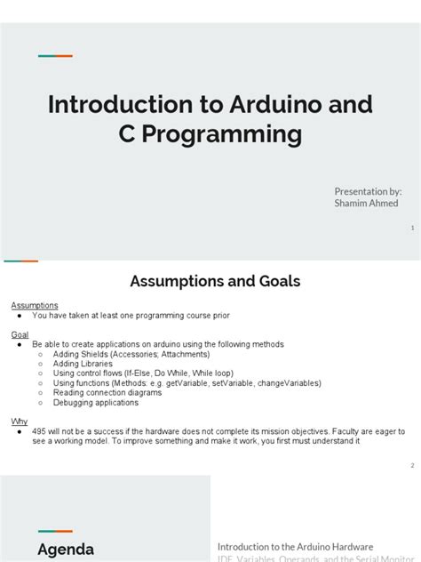 Intro To Arduino Programming Pdf