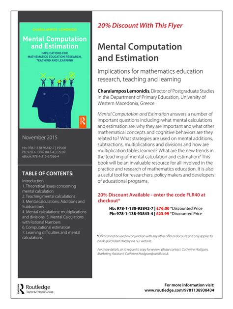 Pdf Mental Computation And Estimation Implications For Mathematics