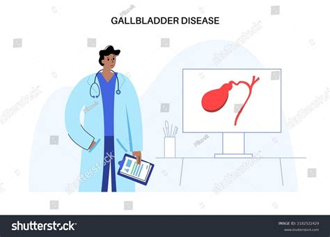 Gallbladder Diseases Consultation Doctor Medical Office Stock Vector Royalty Free