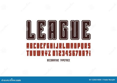 Narrow Sans Serif Font With Rounded Corners And Contour Stock Vector Illustration Of Condensed