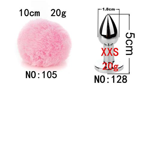 Removable Pink Bunny Adult Anal Butt Plug Tail Sofyee