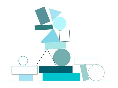 Premium Vector Unity In Diversity Concept Using Geometric Shapes Stacked On Each Other Vector