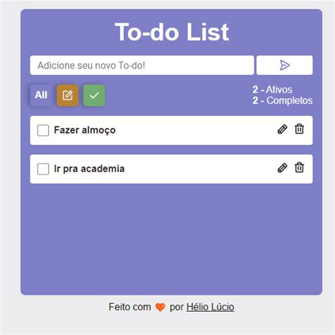 Github Helioljto Do List Reactjs Aplicação To Do List Feito Com Reactjs E Typescript