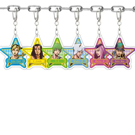 귀여운 애니메이션 조조의 기묘한 모험 돌 바다 열쇠 고리 피규어 Jolyne Kujo 조타로 날씨 아크릴 펜던트 열쇠 고리 완구 1 개 Aliexpress