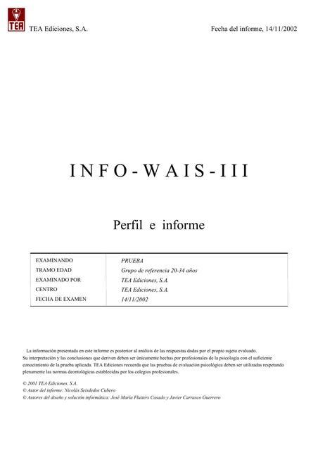 Info Wais Iii Darlene Zs Udocz
