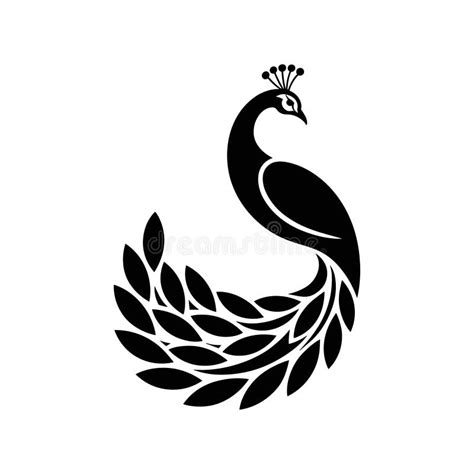 Peacock Wildlife Silhouette Vector Design Stock Illustrations 1782