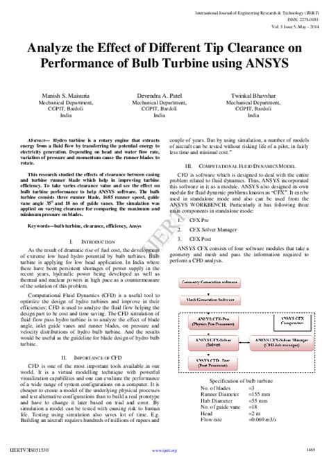 Pdf Effects Of Turbine Tip Clearance On Gas Turbine Performance
