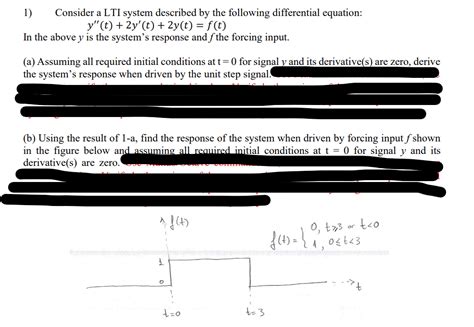 Solved Consider A LTI System Described By The Following Chegg