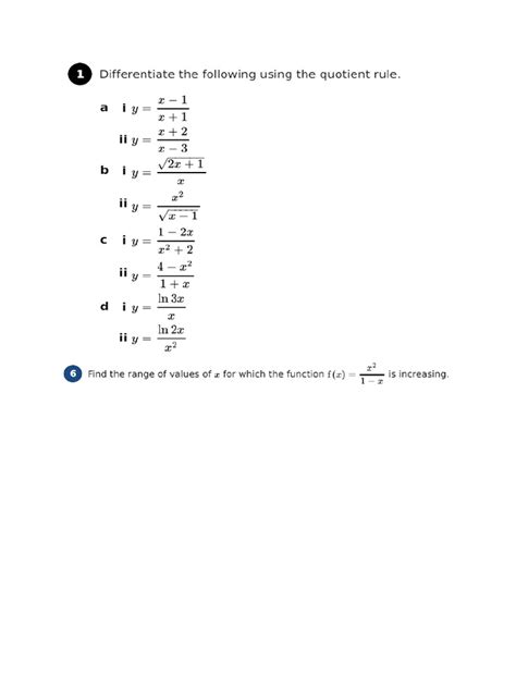 Quotient Rule Pdf