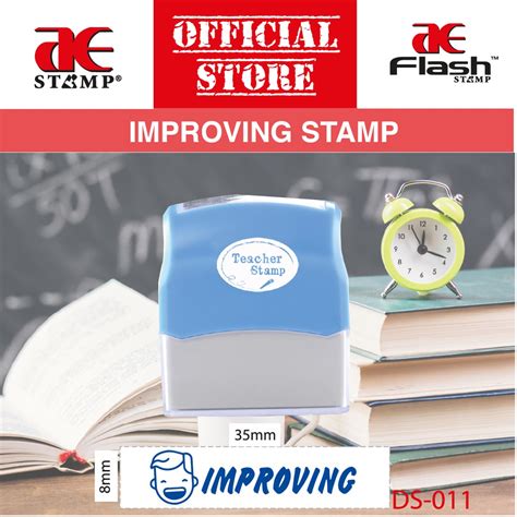 Teacher Stamp Improving Work Stamp Rubber Stamp For Teacher