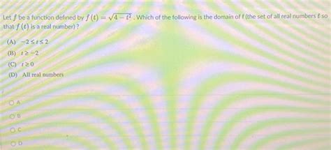 solved let f be a function defined by f t sqrt 4 t 2