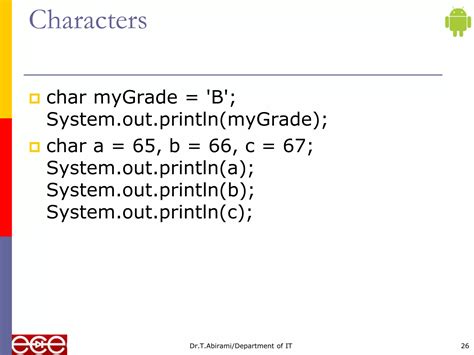 Java Programming Data Types Ppt